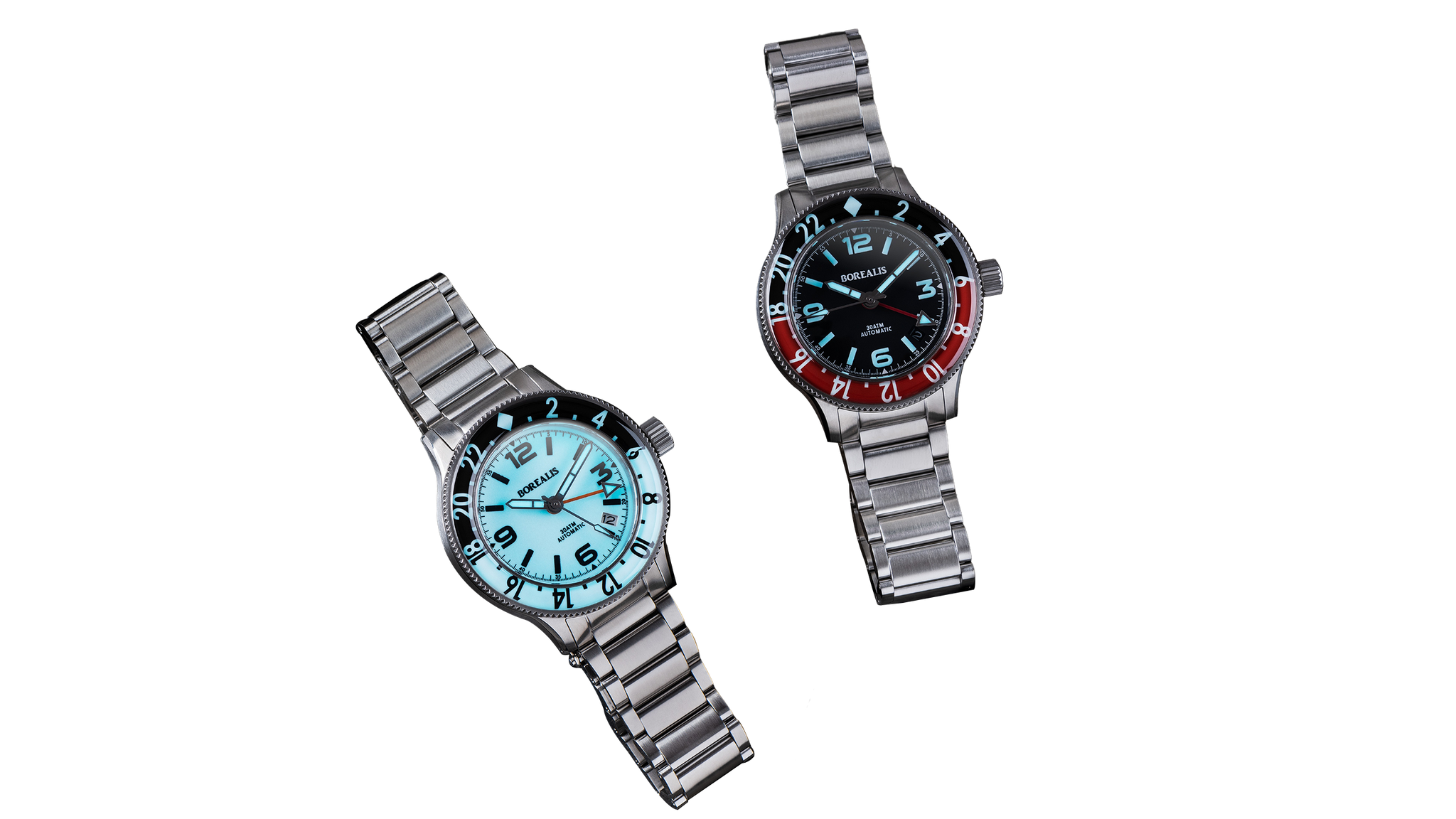 Borealis Sea Storm MK2 GMT Version BE Panda Bezel Date - Borealis Watch ...